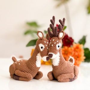CROCHET PATTERN: the Fallow Deer Family – Amigurumi Deer / Reindeer ...
