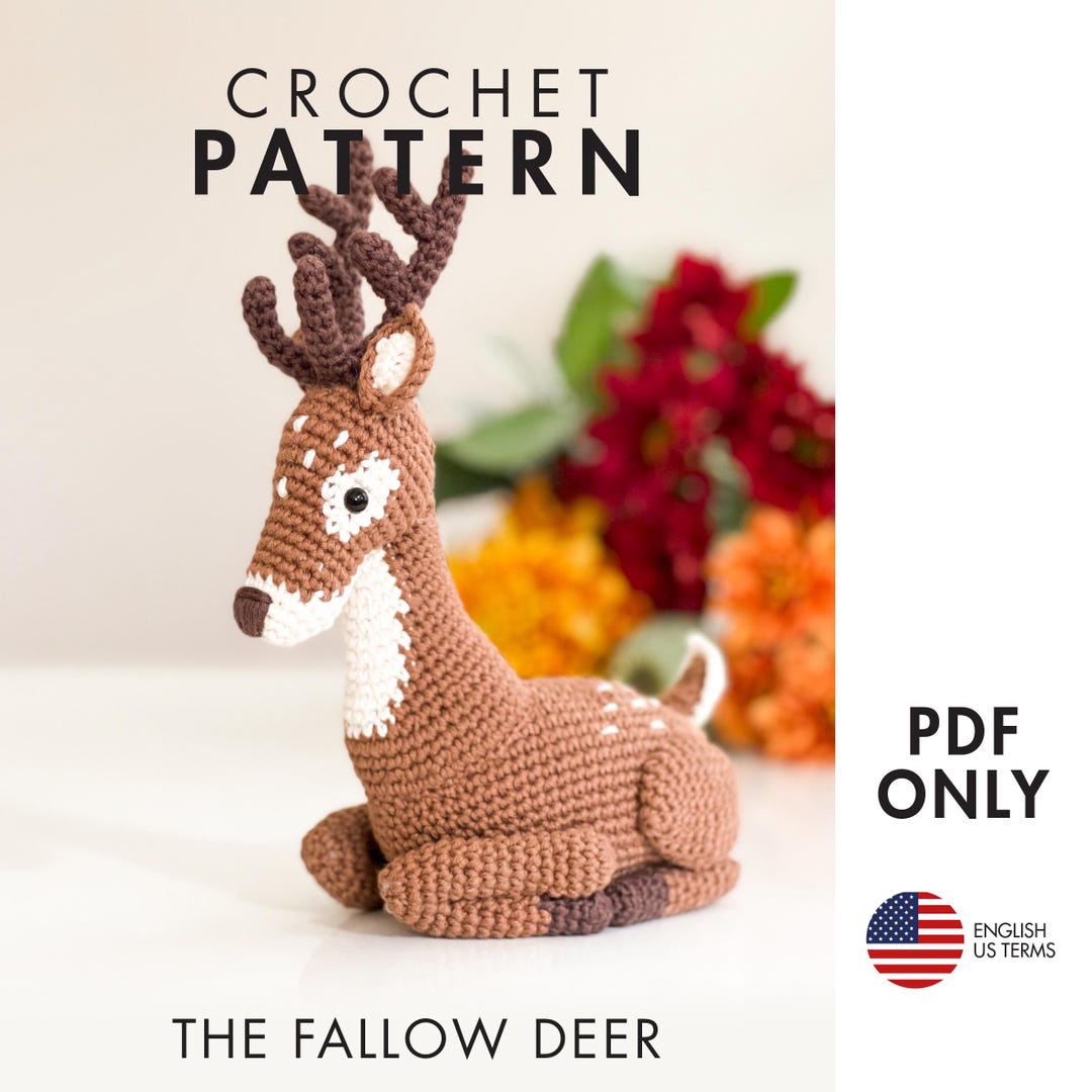 Crochet Pattern - Fallow Deer - Amigurumi Reindeer Fawn (PDF Diy ...