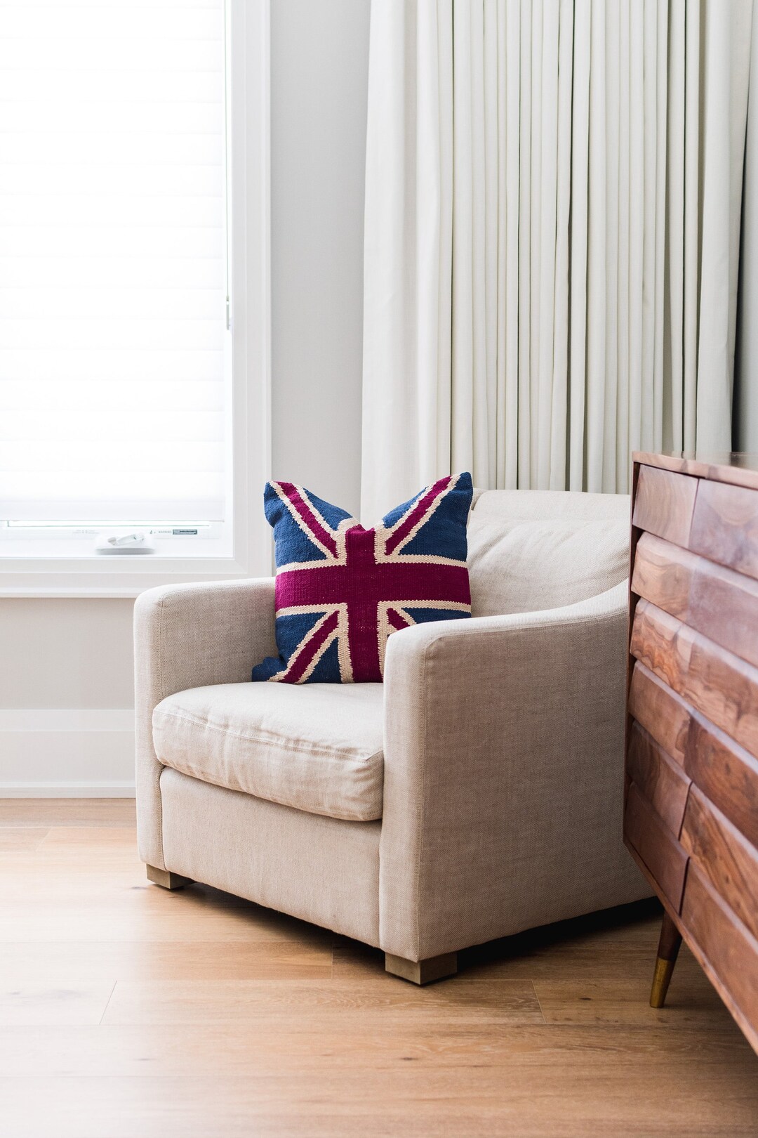 British Pillow Cover // British Flag Pillow // Cotton Canvas Pillow ...