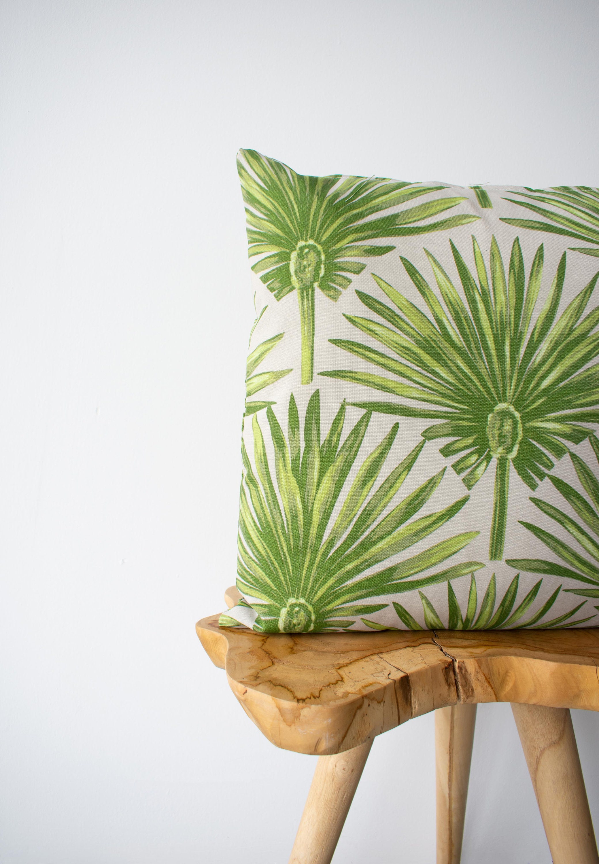 Green Palm Leaf Outdoor 20 Pillow // Weather Resistant | Etsy