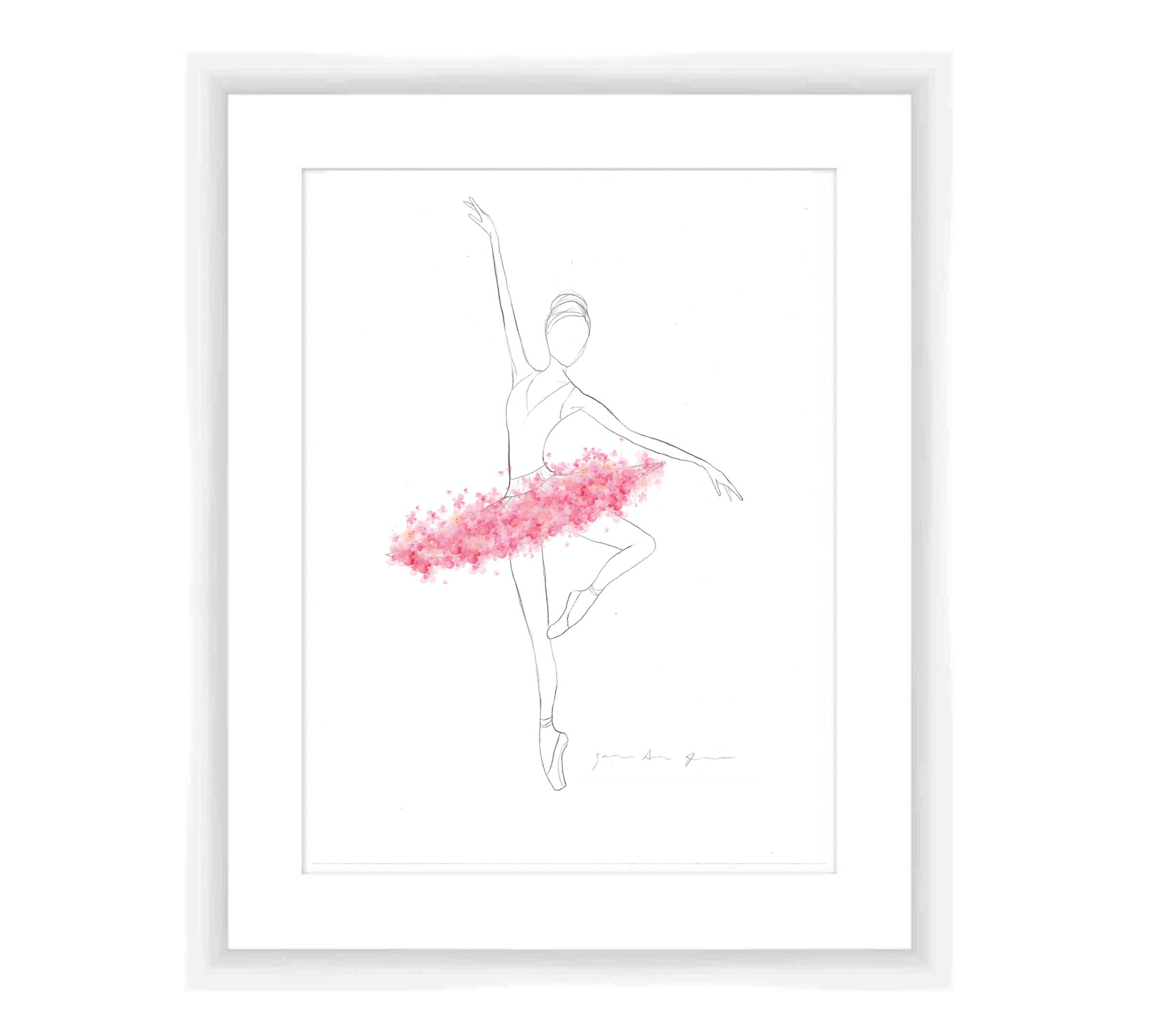 Set of 4 Ballet Prints in Pink, PRINTABLE Wall Art, Balletprints, Wall ...