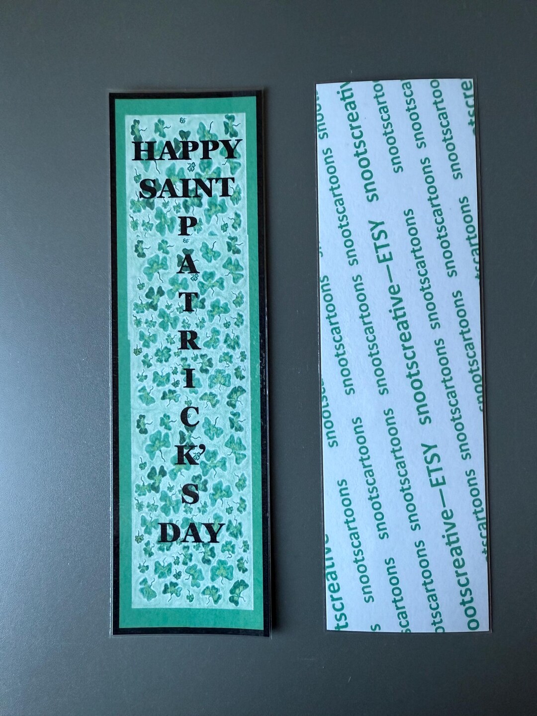 St Patricks Day Bookmark Small Clover - Etsy
