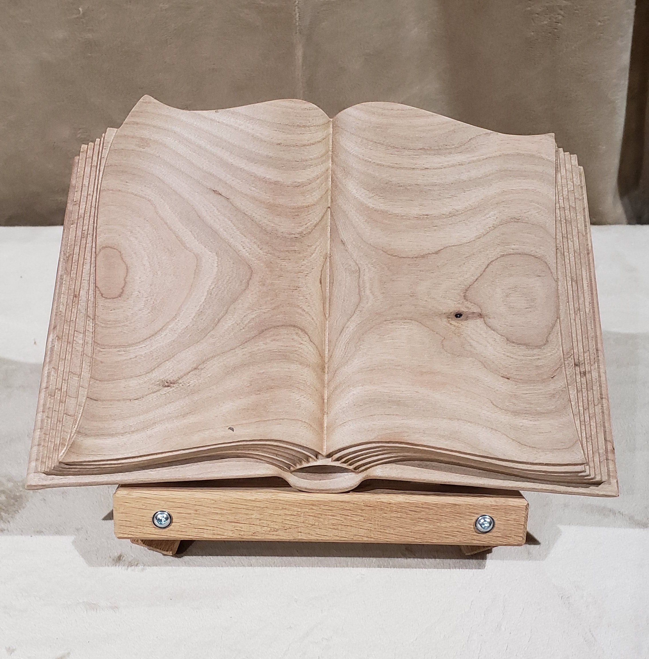 3D Precision Carved Open Book Made of Cherry Wood or Another Choice of ...