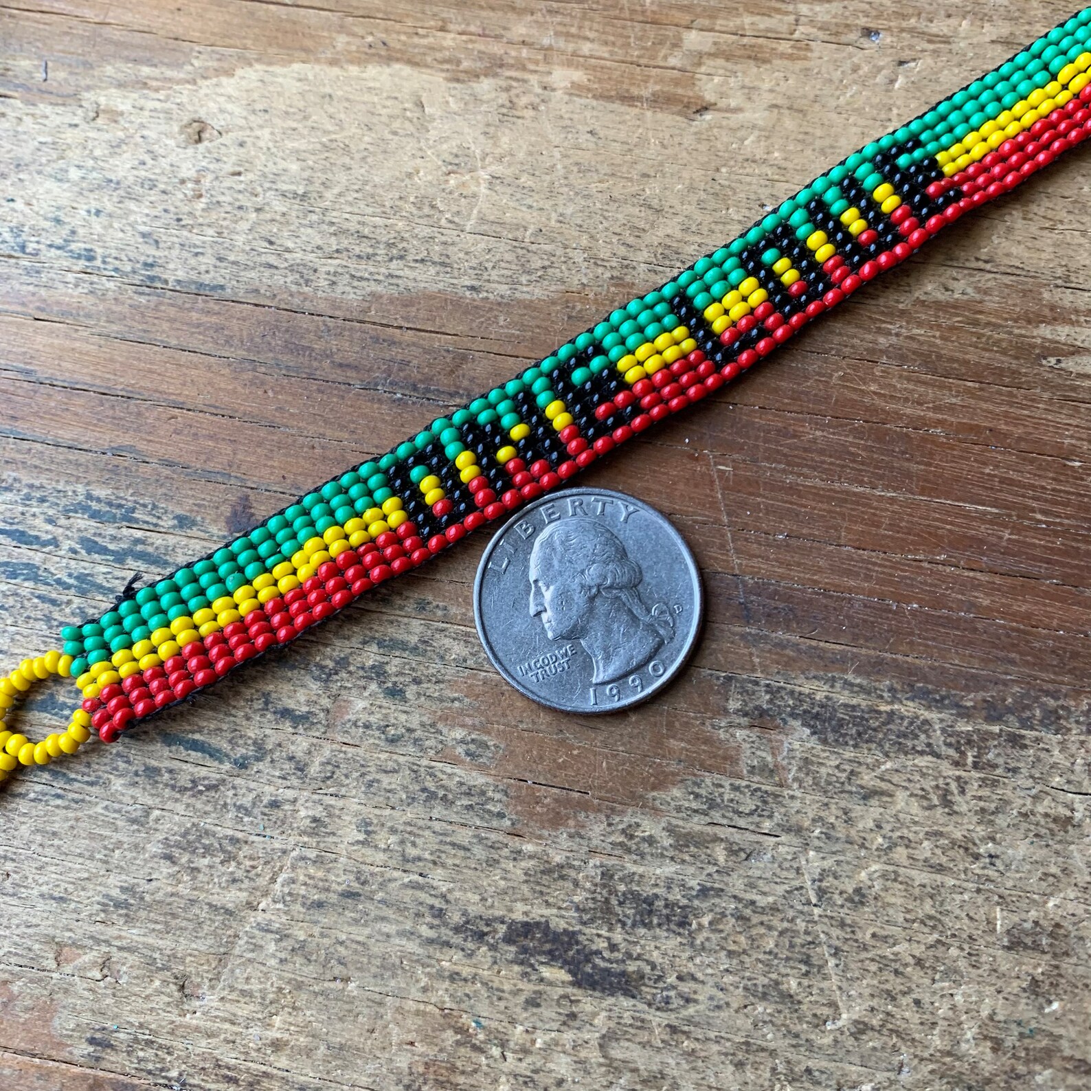 One Love Rasta Beaded Bracelet - Etsy