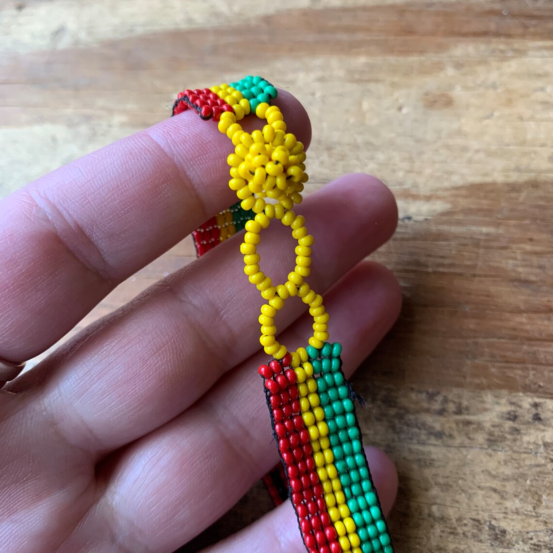 One Love Rasta Beaded Bracelet - Etsy