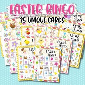 Easter Bingo Game (class Set), Bingo, Easter Games, Spring Bingo Game ...