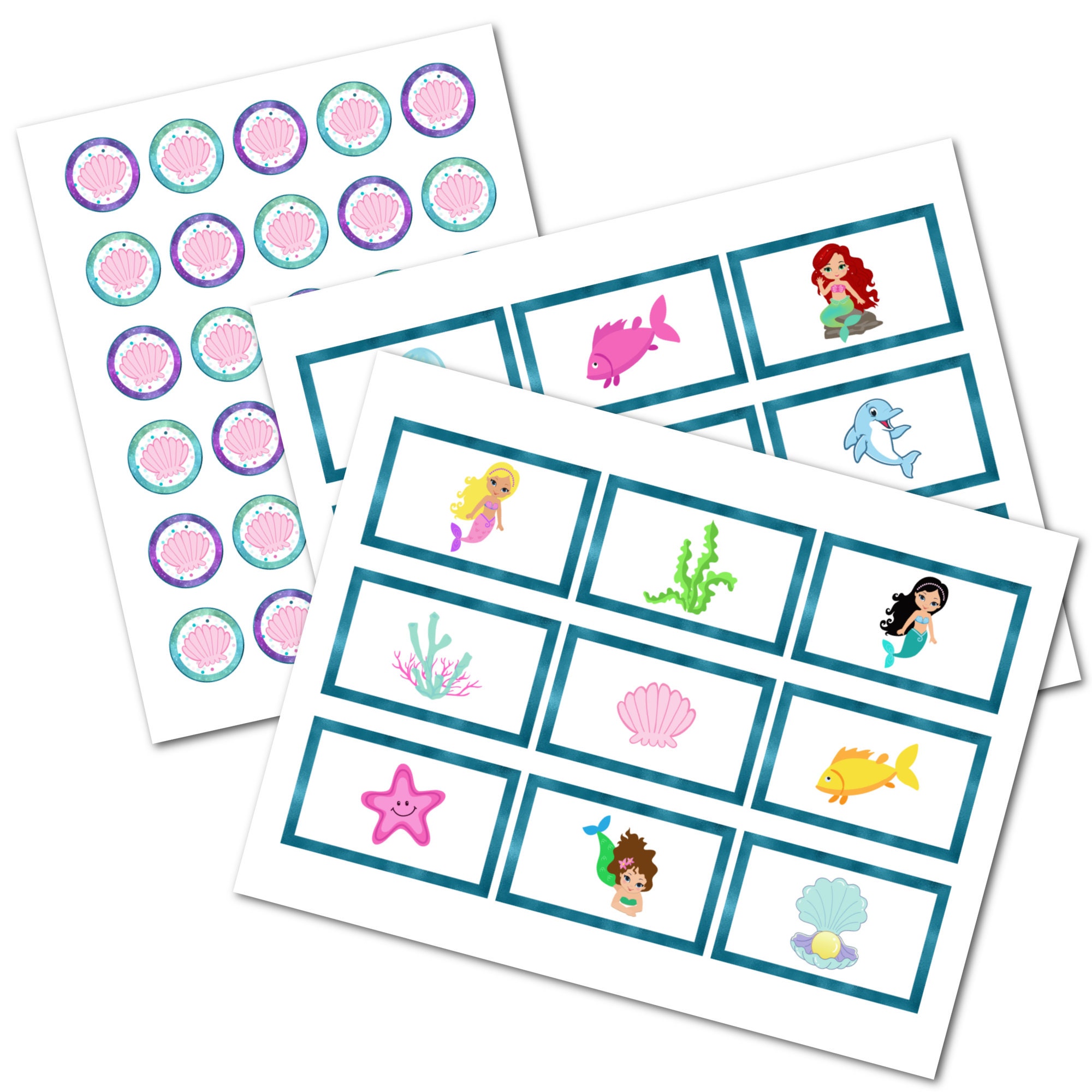 Mermaid Bingo Game, Mermaid Party Games, Mermaid Games - Etsy