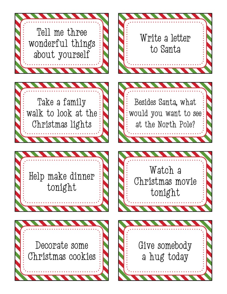 Christmas Elf Notes: 24 Fun Activity Cards From Your Elf (digital ...