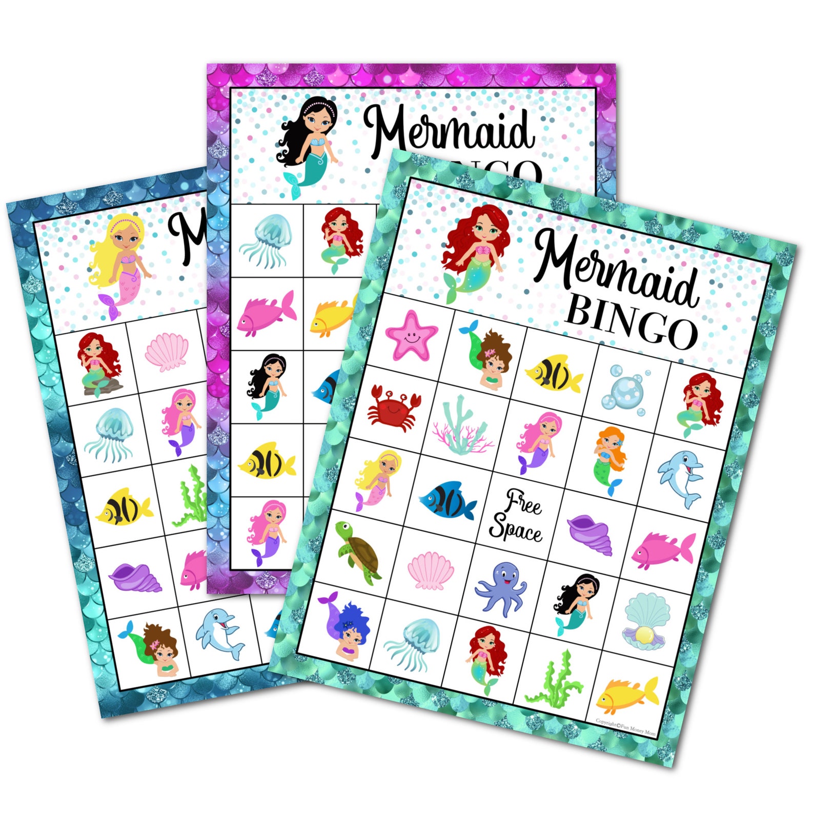 Mermaid Bingo Game, Mermaid Party Games, Mermaid Games - Etsy