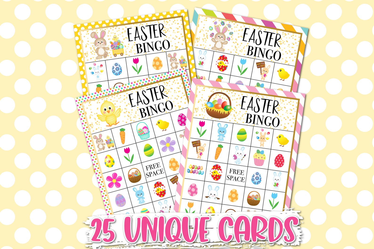 Easter Bingo Game (class Set), Bingo, Easter Games, Spring Bingo Game ...