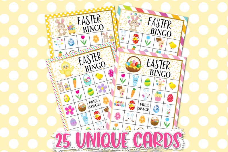 Easter Bingo Game (class Set), Bingo, Easter Games, Spring Bingo Game ...