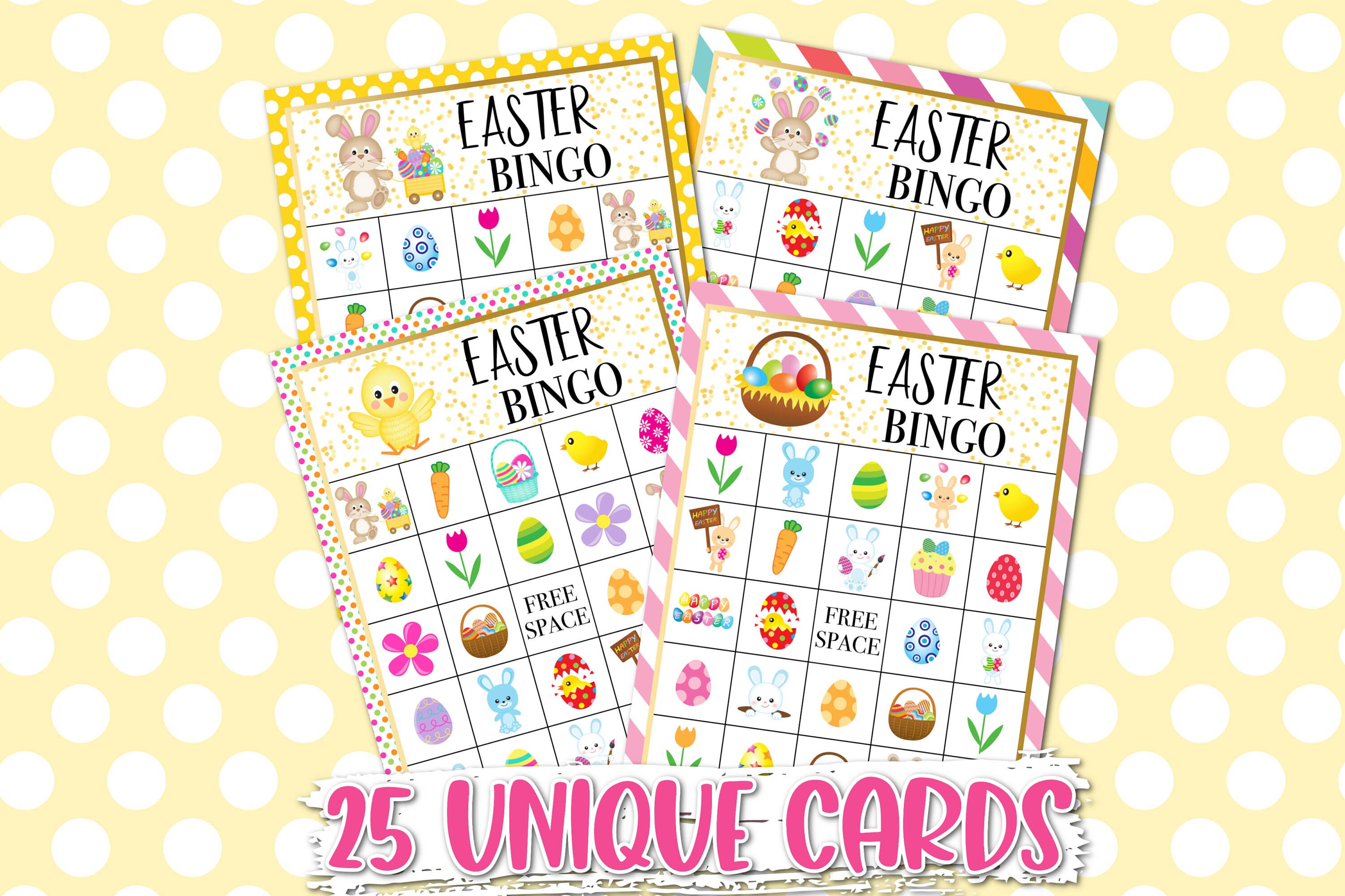 Easter Bingo Game (class Set), Bingo, Easter Games, Spring Bingo Game ...