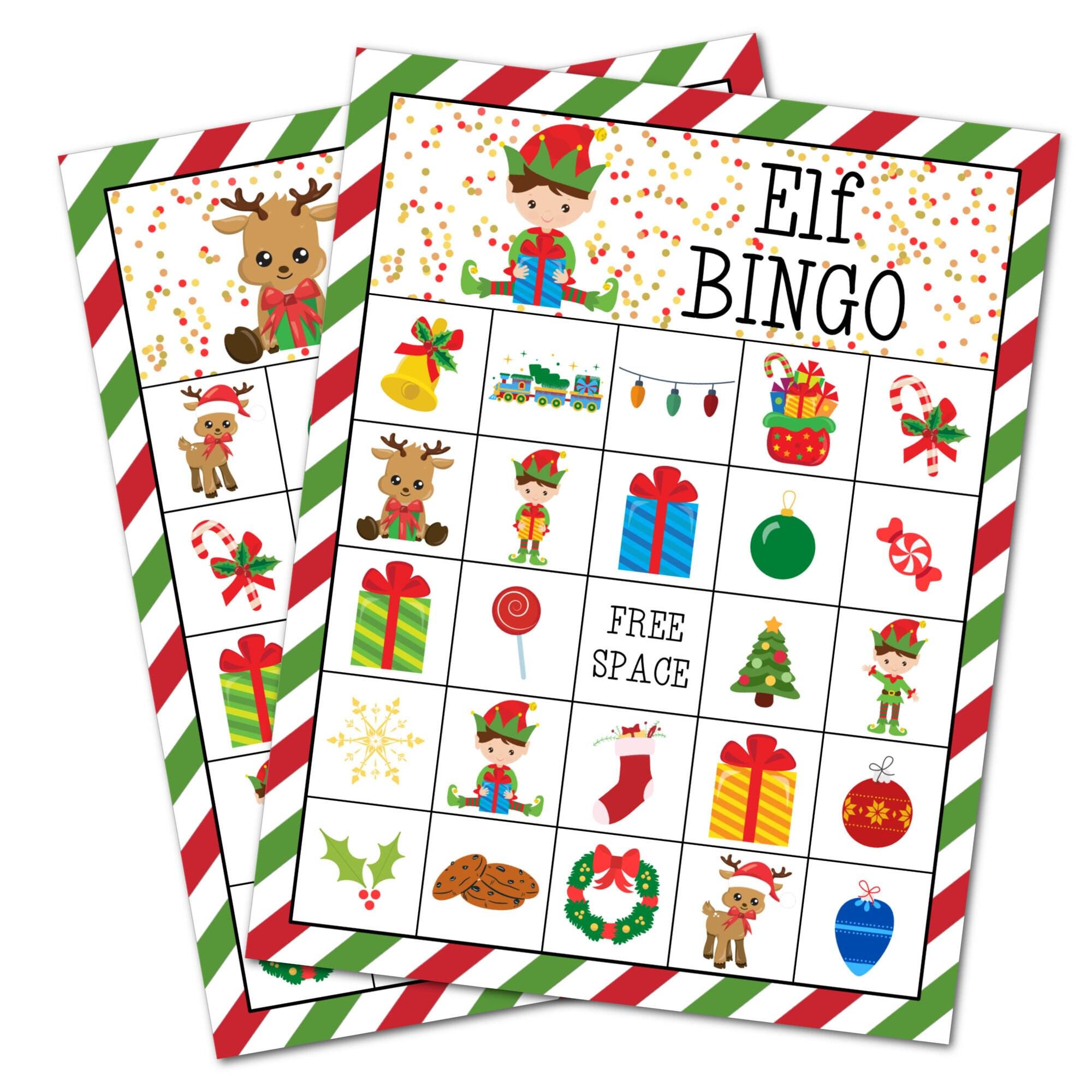 Elf Bingo Game - Fun Christmas Bingo Game for Kids - Etsy