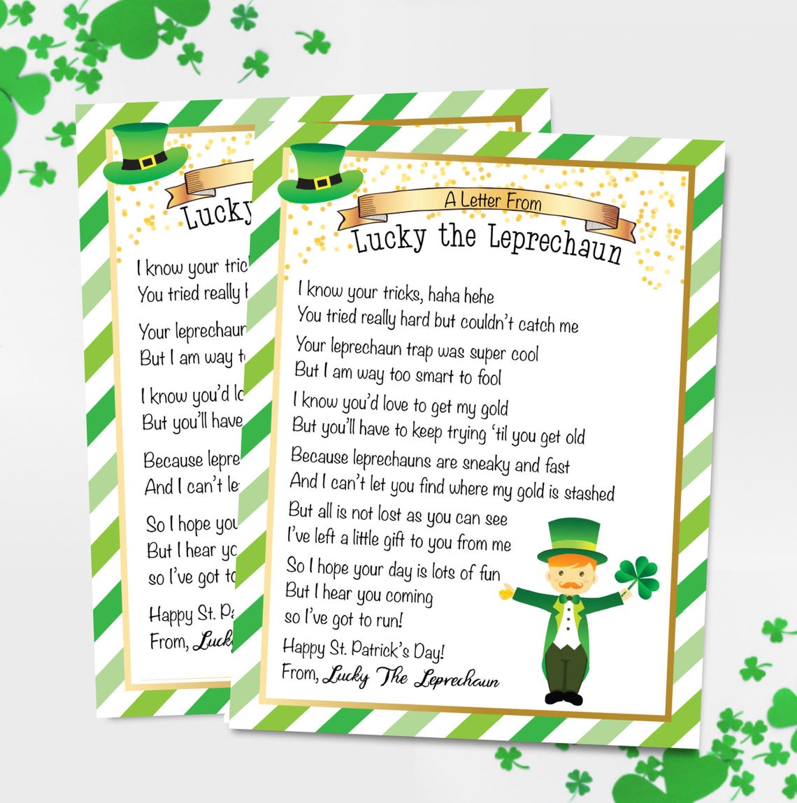 Leprechaun Letter: St. Patrick's Day Note (digital Download) - Etsy