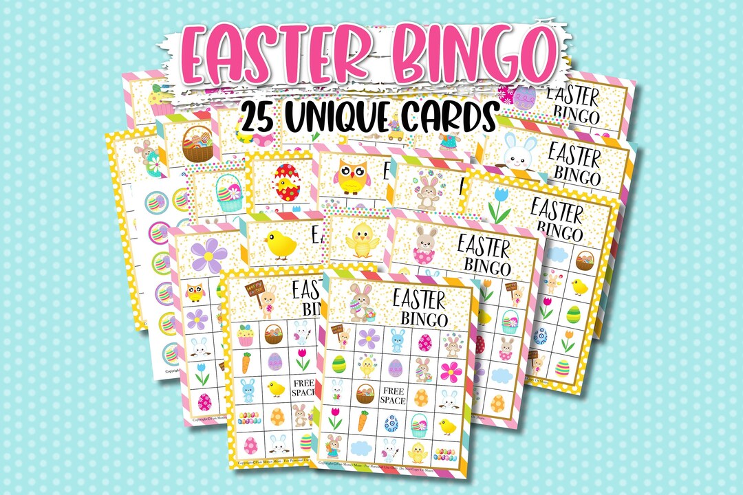Easter Bingo Game (class Set), Bingo, Easter Games, Spring Bingo Game ...