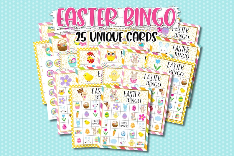 Easter Bingo Game (class Set), Bingo, Easter Games, Spring Bingo Game ...