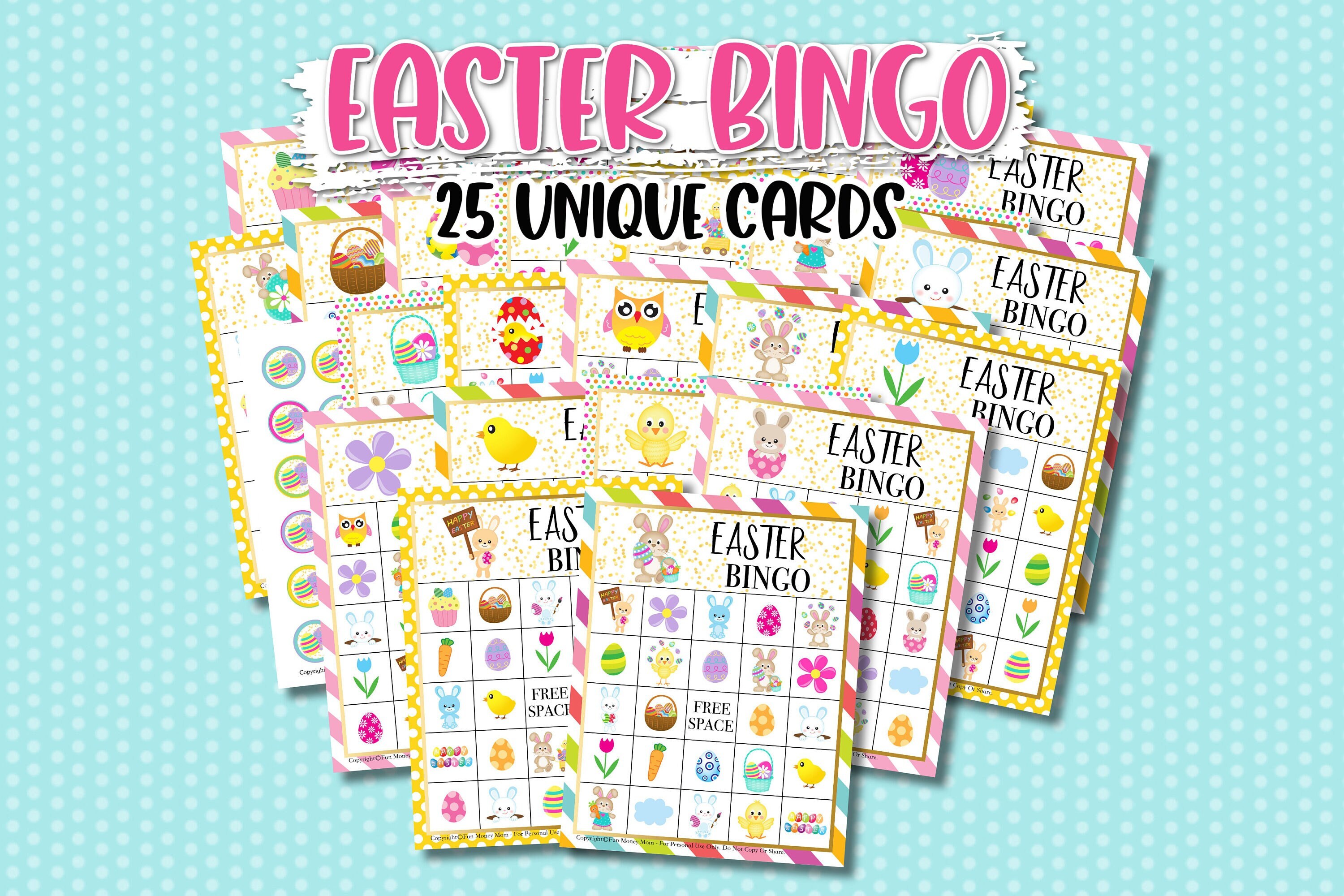 Easter Bingo Game (class Set), Bingo, Easter Games, Spring Bingo Game ...