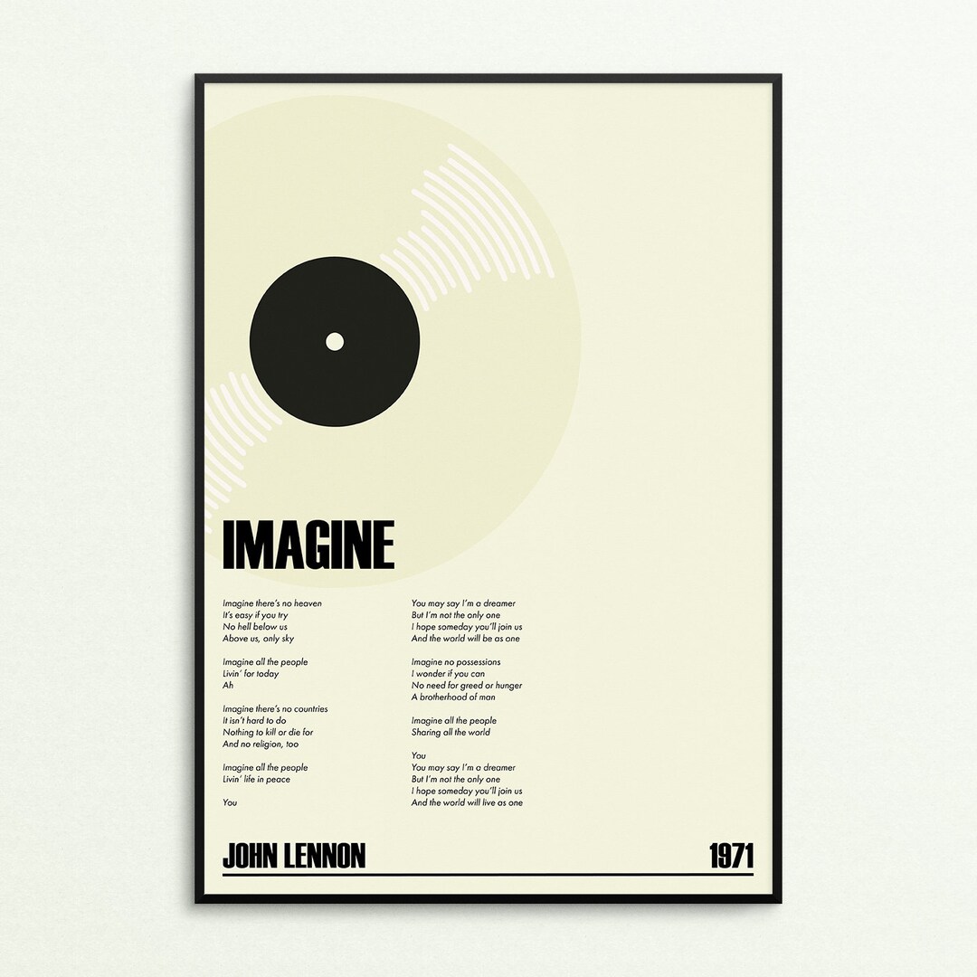 Custom Song Lyrics Retro Wall Art Print - Etsy