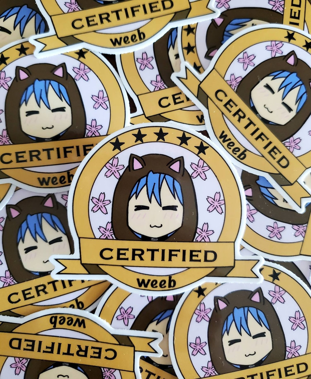 Kawaii Certified Weeb Vinyl Sticker for Laptop or Flask. Perfect for ...