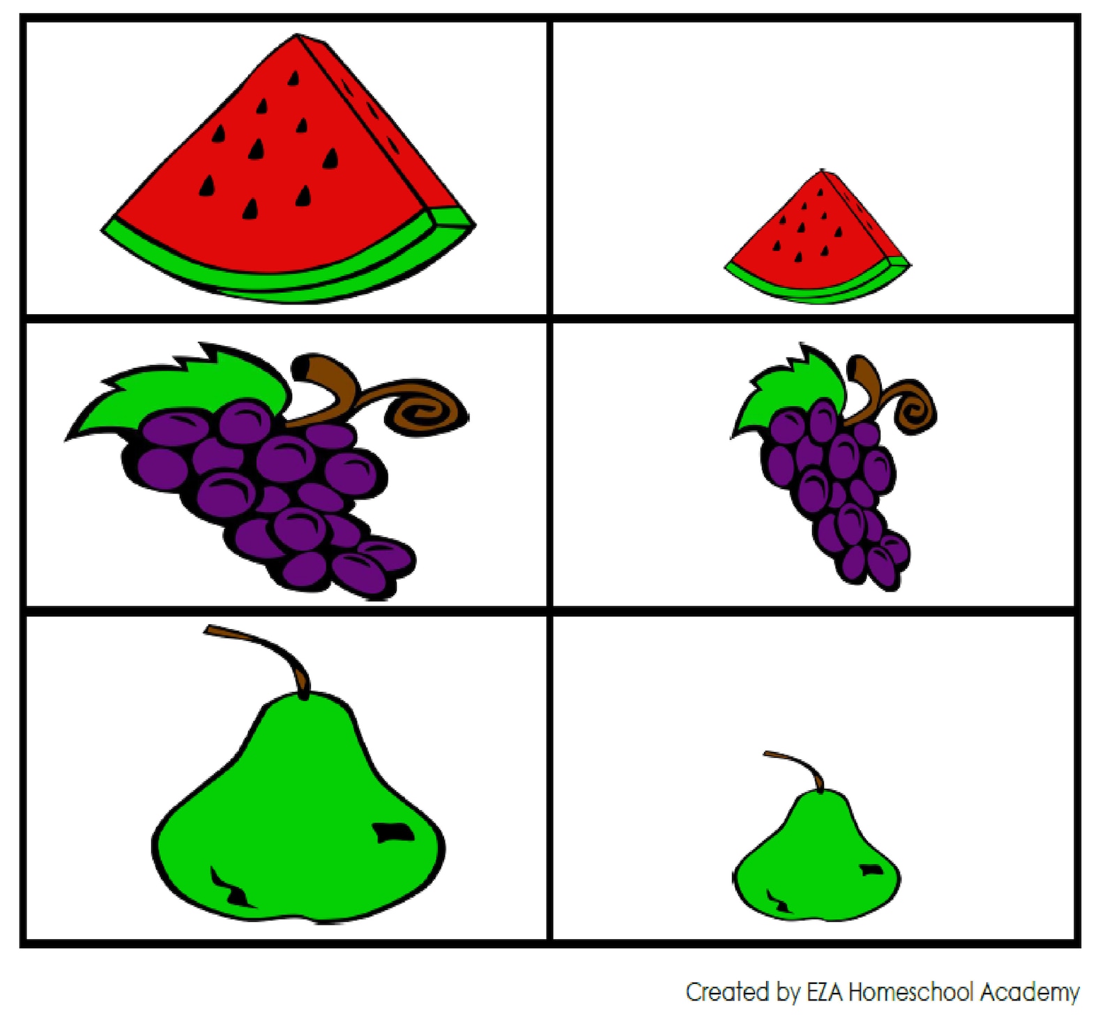 Instant Download Printable Big and Small Sorting Cards | Etsy