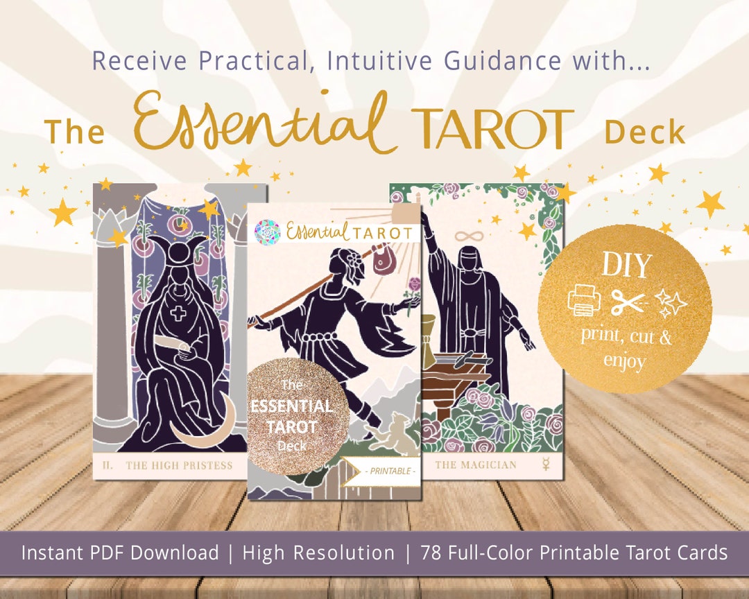 Printable Tarot Cards | Original Size | High-res 78-card Tarot Deck ...