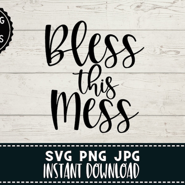 Bless This Mess Sign - Etsy