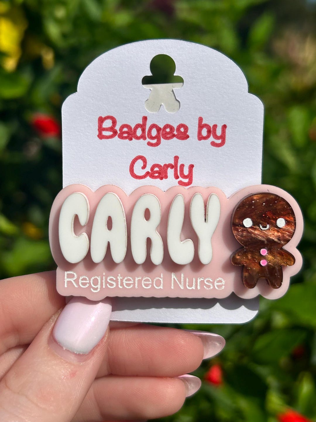 3D Name Badge Gingerbread - Etsy