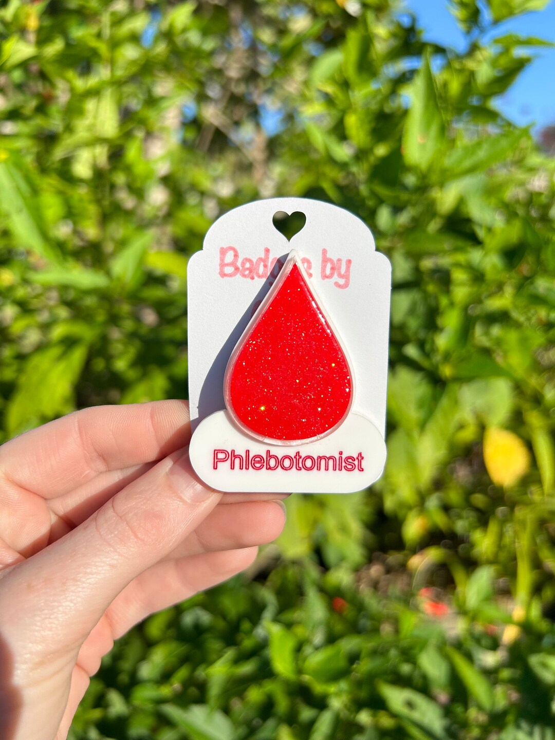 Blood Drop Name Tag - Etsy
