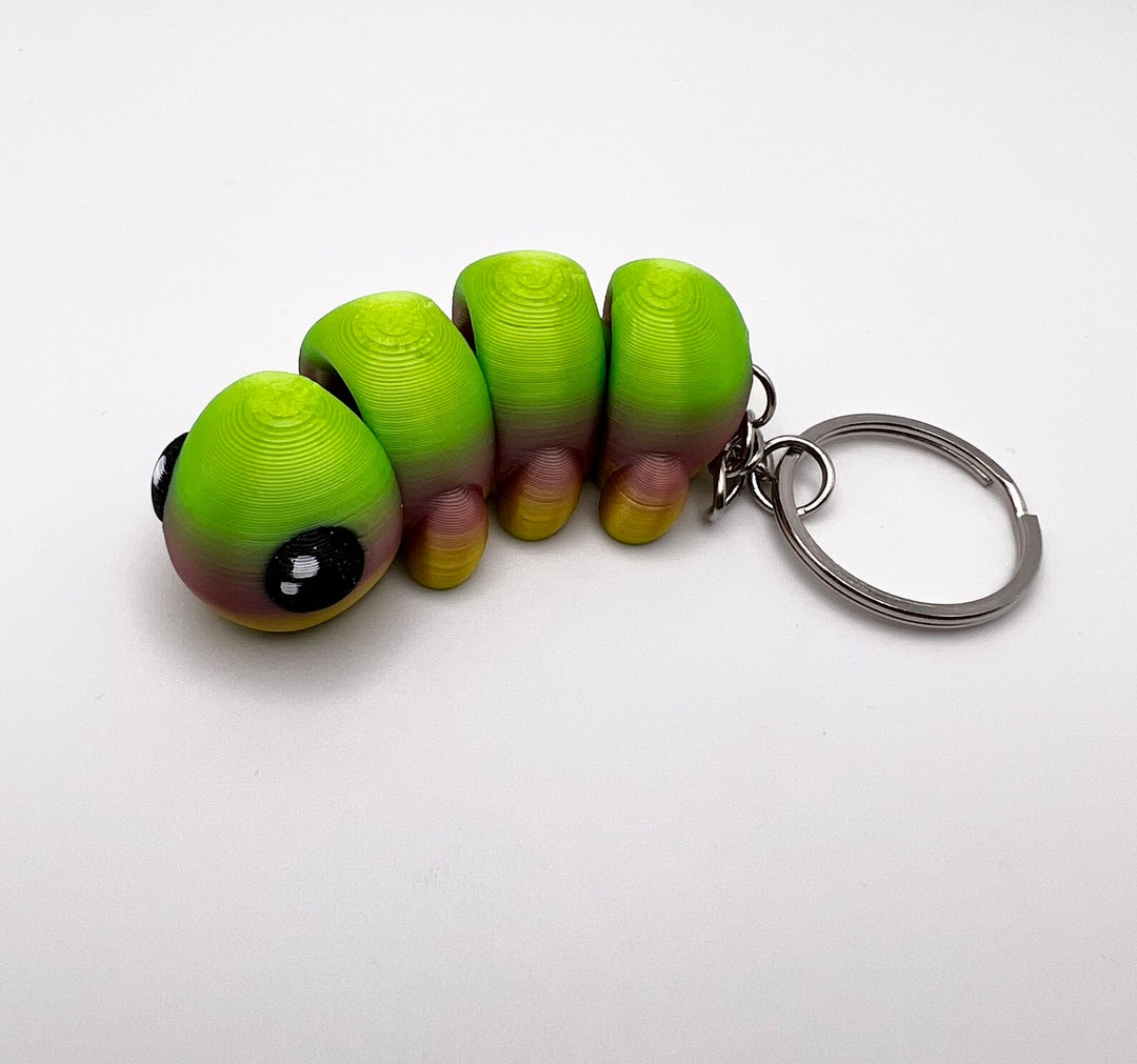 Baby Caterpillar Keychain Great for a Gift Fidget - Etsy