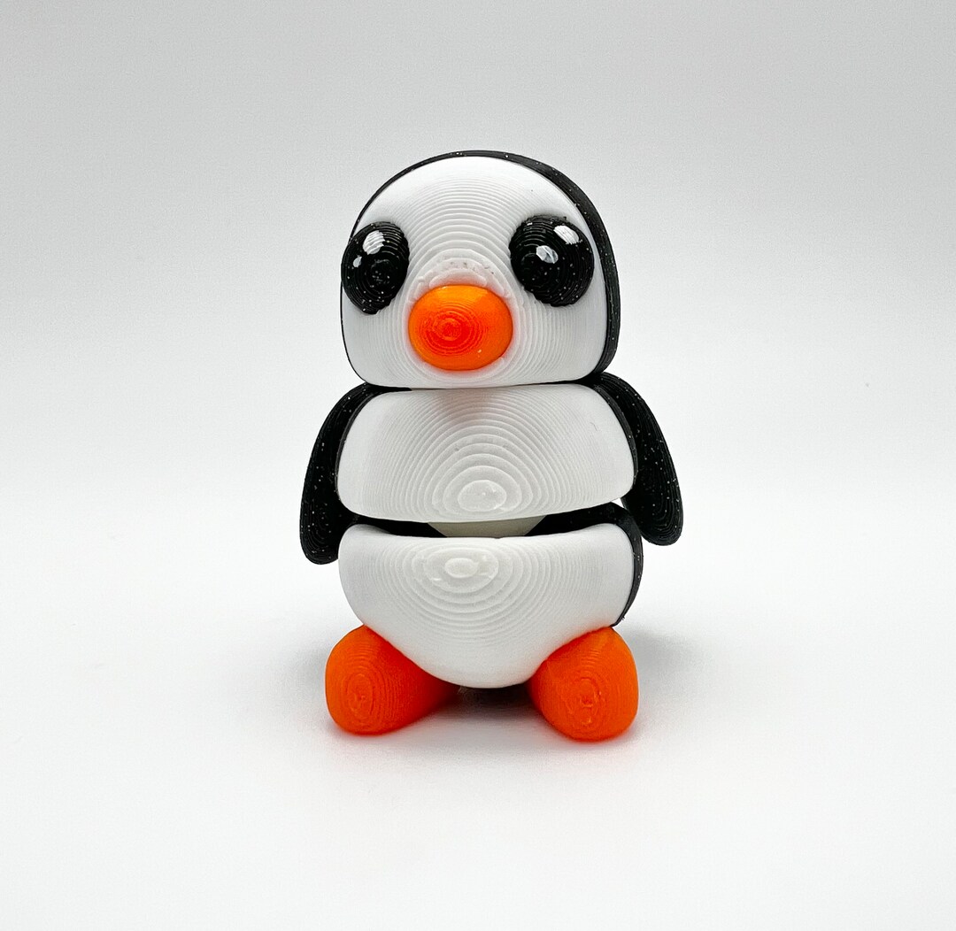 Articulating Penguin/optional Keychain Great for a Gift Fidget - Etsy