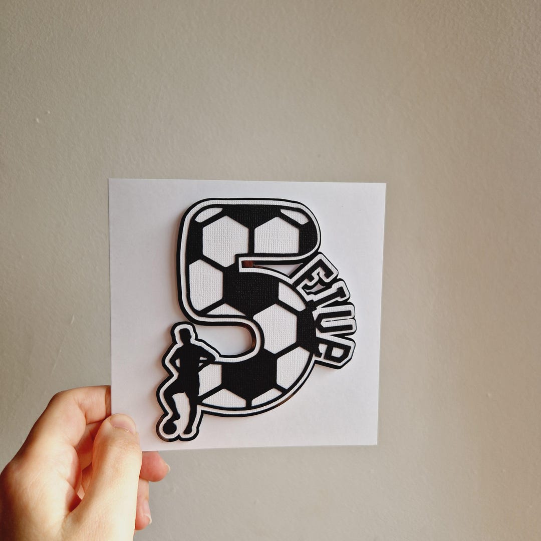 Football Number Birthday Card | Boy Football Card | Girl Football Card ...