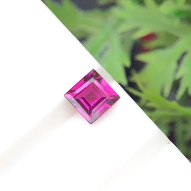 Piedra preciosa de granate rodolita rosa natural de corte cuadrado de 4 ...