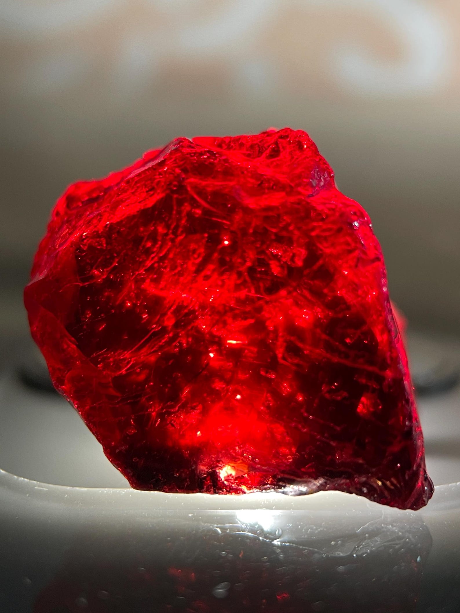 43.35 Cts. Natural Red Garnet Rough, Huze Size Garnet Rough, Blood Red ...