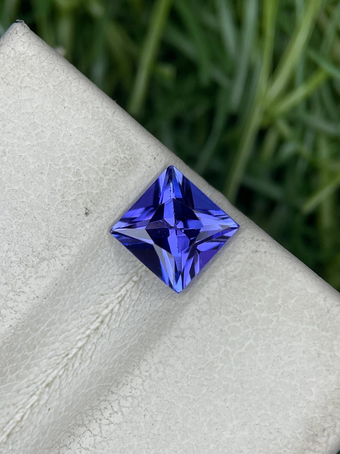 Natural Princess Cut Tanzanite Gem, Loose AAA Blue Stone (0.95 Cts) - Etsy