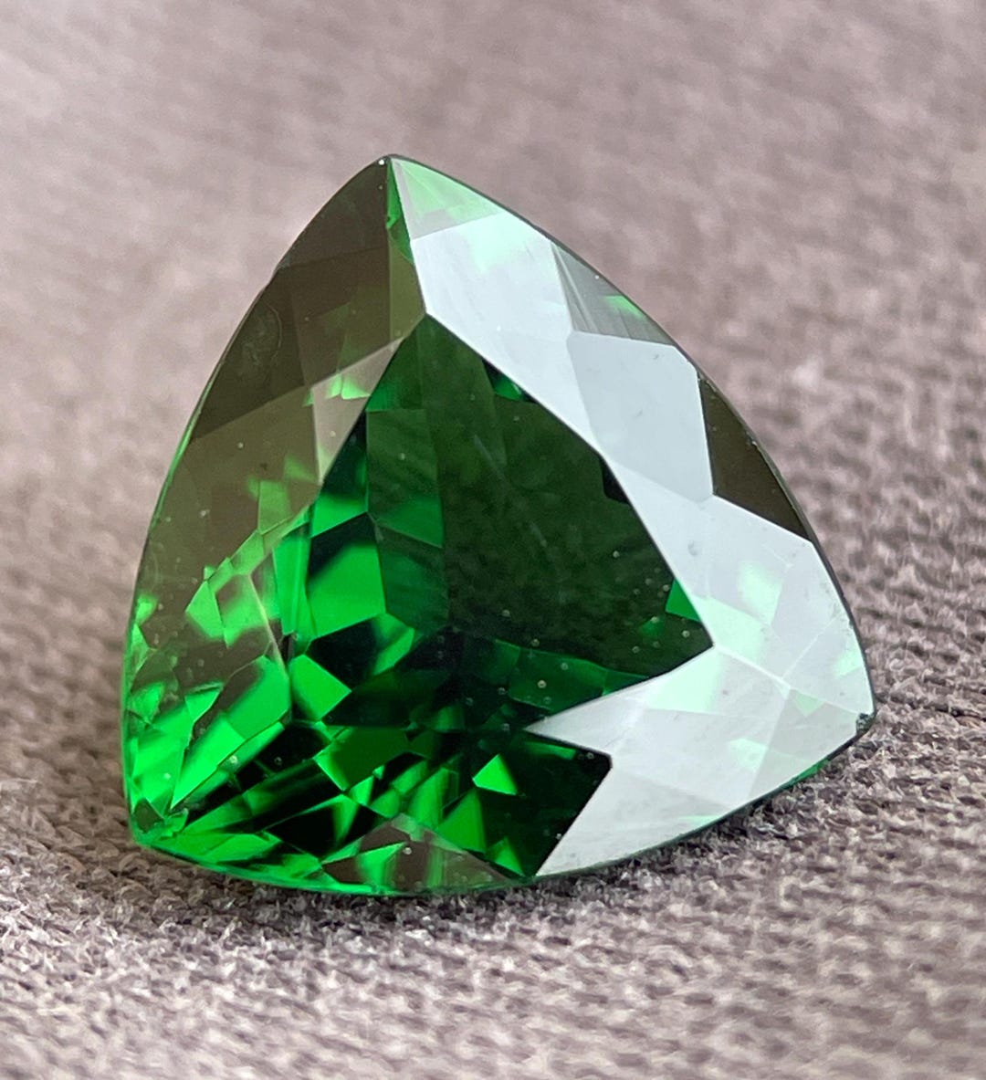 Natural Deep Green Tsavorite, 8mm Trillion Cut Loose Faceted Gemstone ...