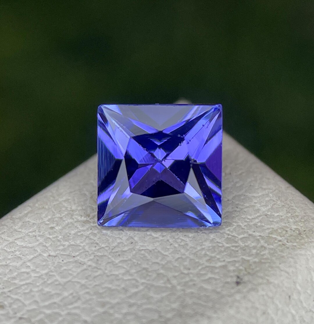 6 MM Natural Tanzanite Gem, Princess Cut Square Tanzanite, Blue ...
