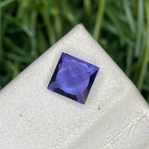 6 MM Natural Tanzanite Gem, Princess Cut Square Tanzanite, Blue ...