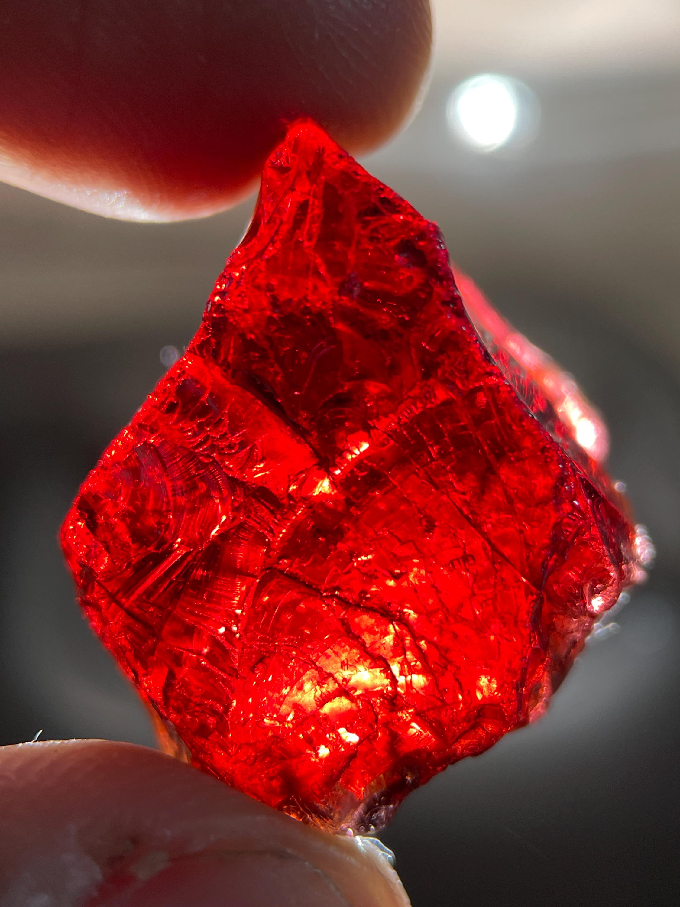 43.35 Cts. Natural Red Garnet Rough, Huze Size Garnet Rough, Blood Red ...