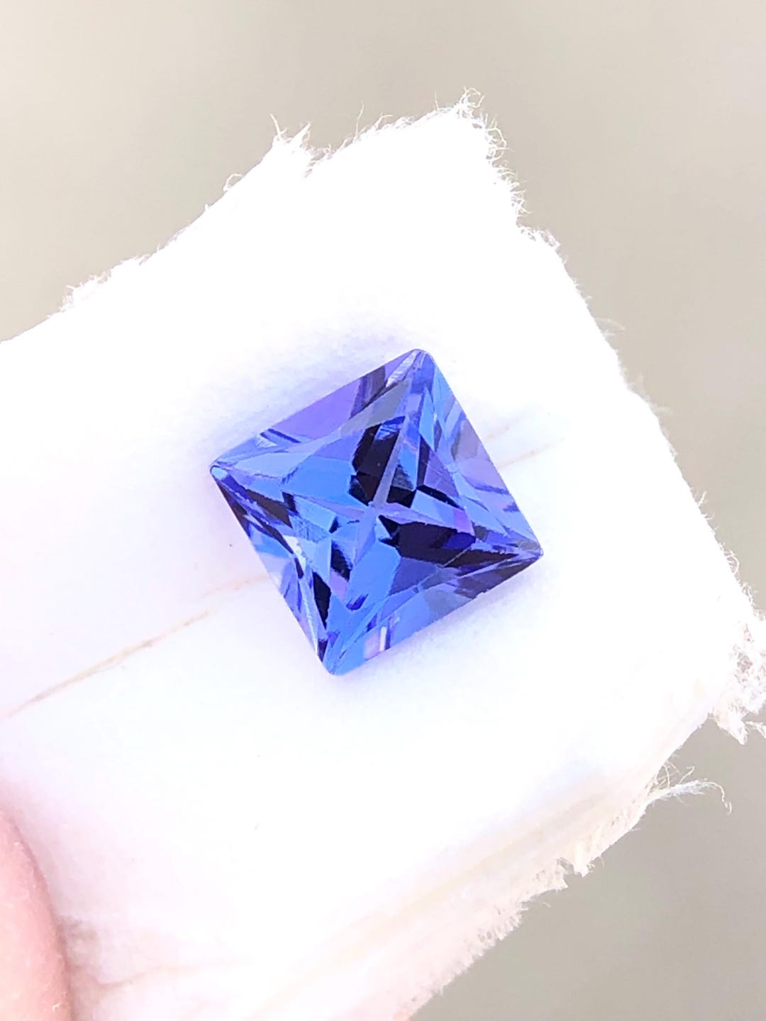 Natural Blue Tanzanite 5x5mm Princess Cut, 0.75ct Loose Tanzanite ...