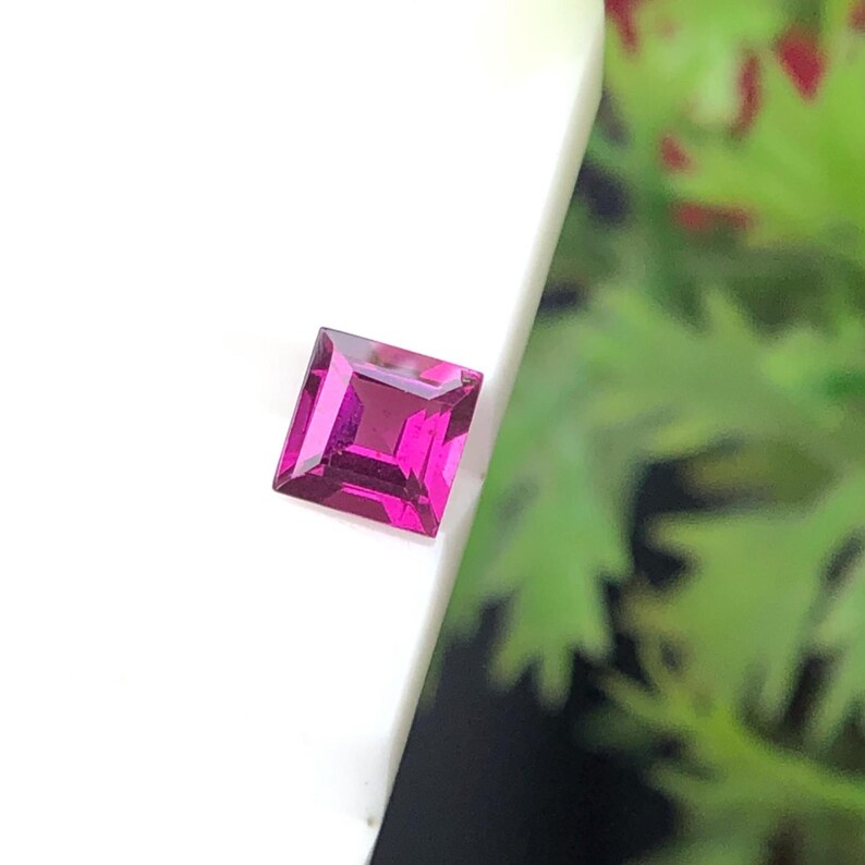 Piedra preciosa de granate rodolita rosa natural de corte cuadrado de 4 ...