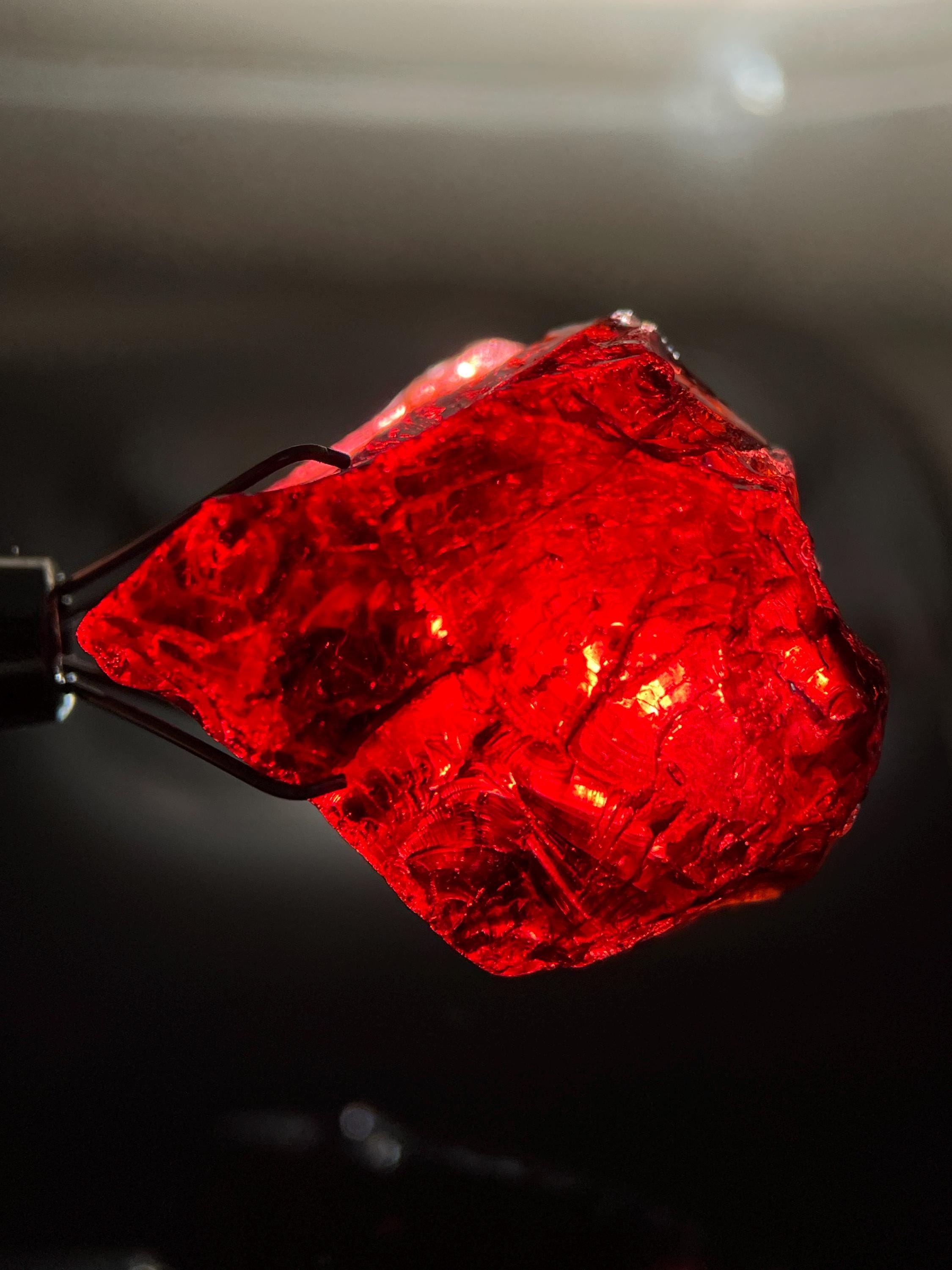43.35 Cts. Natural Red Garnet Rough, Huze Size Garnet Rough, Blood Red ...