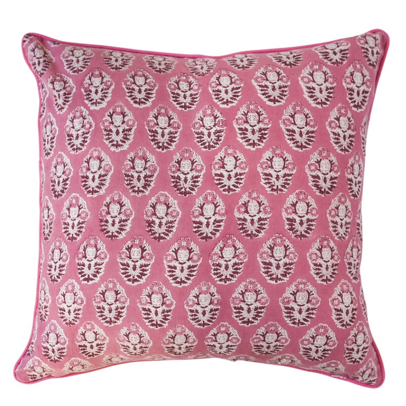Block Print Cushion - Etsy UK