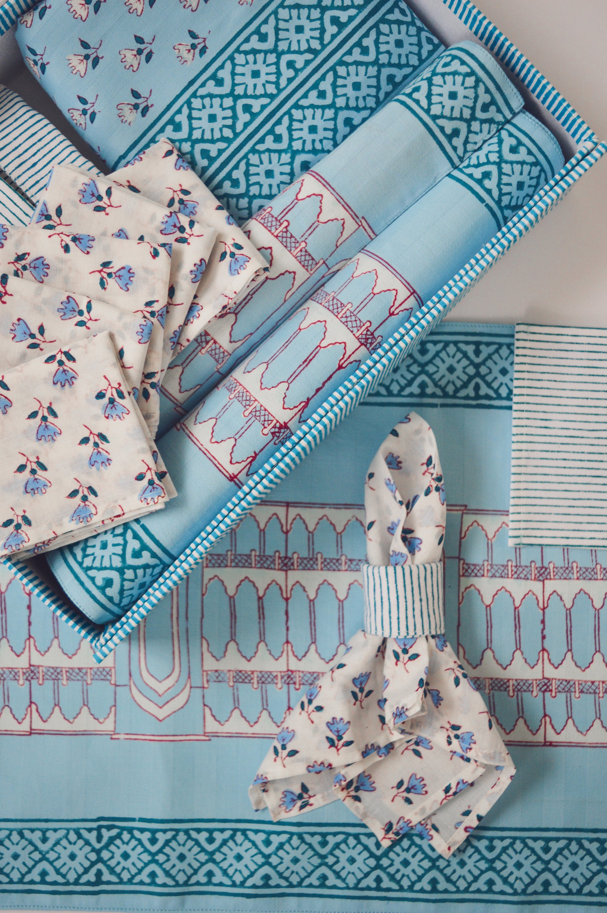 ORGANIC COTTON Luxe Dinner Table Linen Set 6 napkins 6 | Etsy