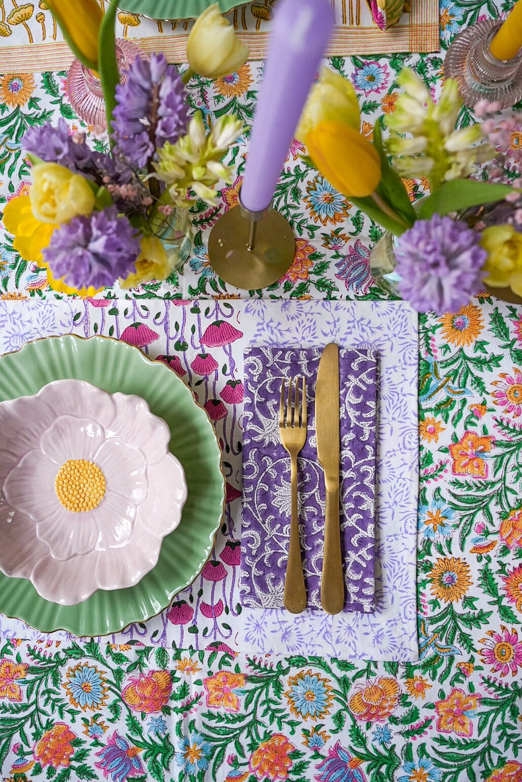 Hand Block Print Cloth Napkins Set of 4 100% Cotton Natural Dyes Eco ...