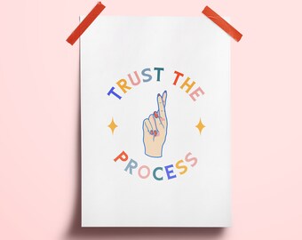 Trust the Process Wall Art | Etsy