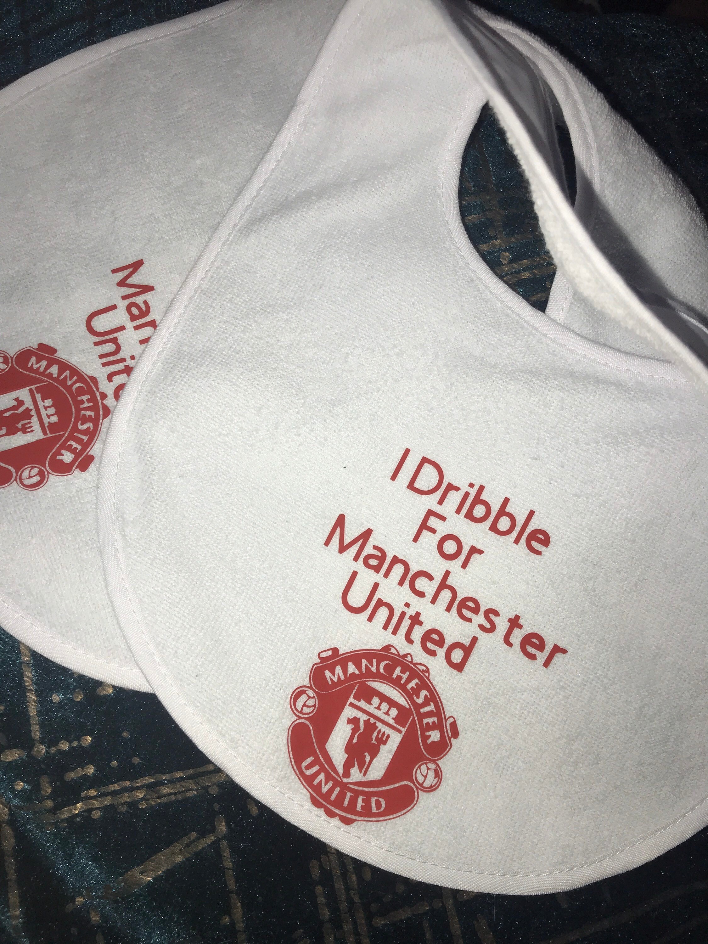 Baby football kit bib with I dribble for your chosen team like | Etsy