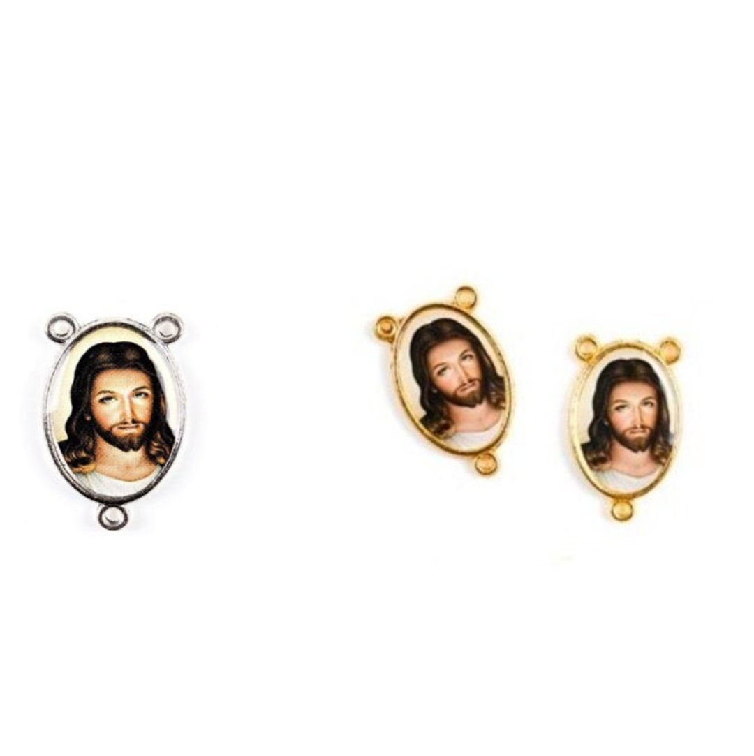 2 Rosary Rosary Rosary Centers Rosary ~jesus ~ Identical Double Side 24 ...