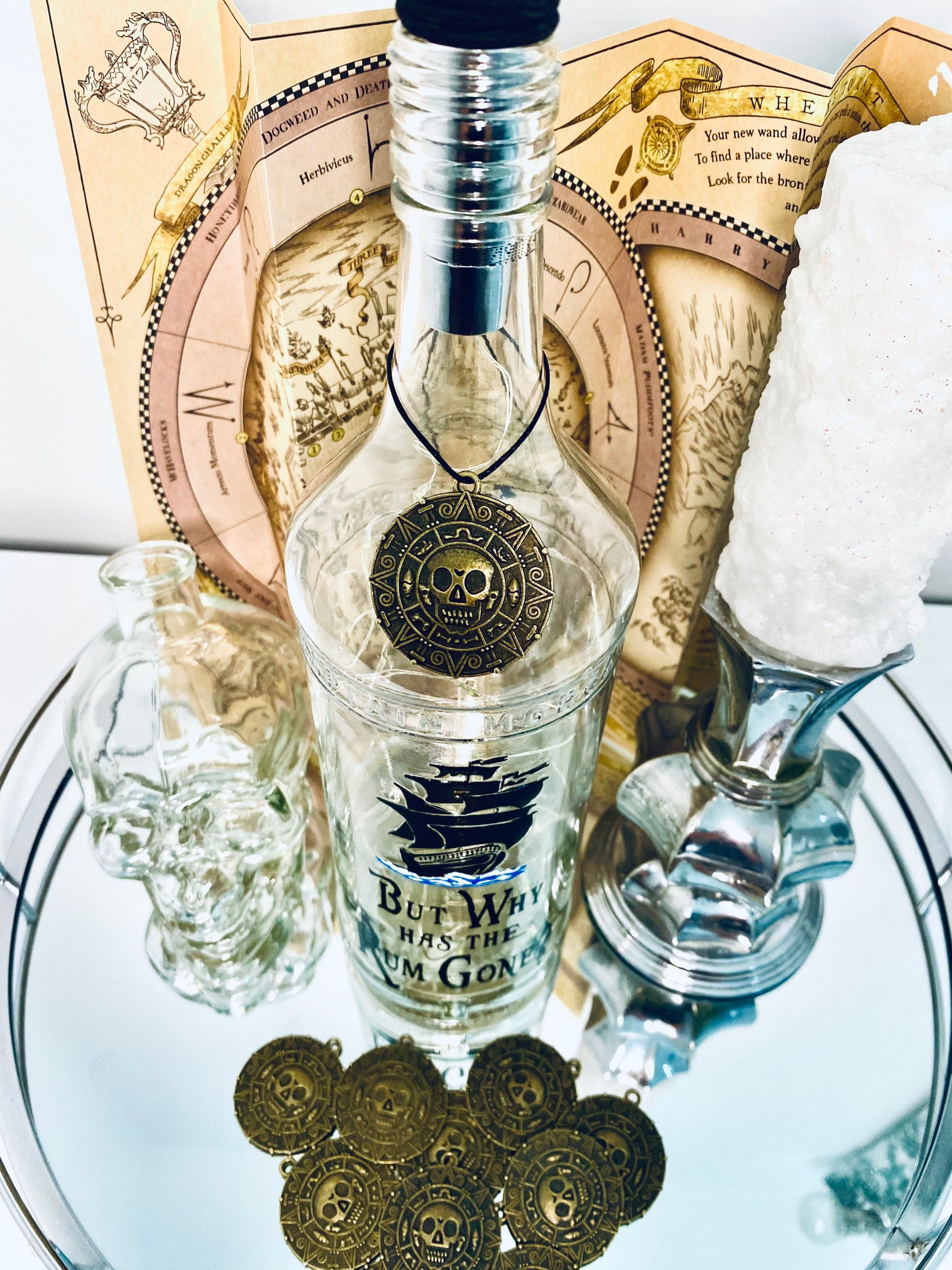 Rum Bottle Light, Pirates Theme why Has the Rum Gone Wording With ...