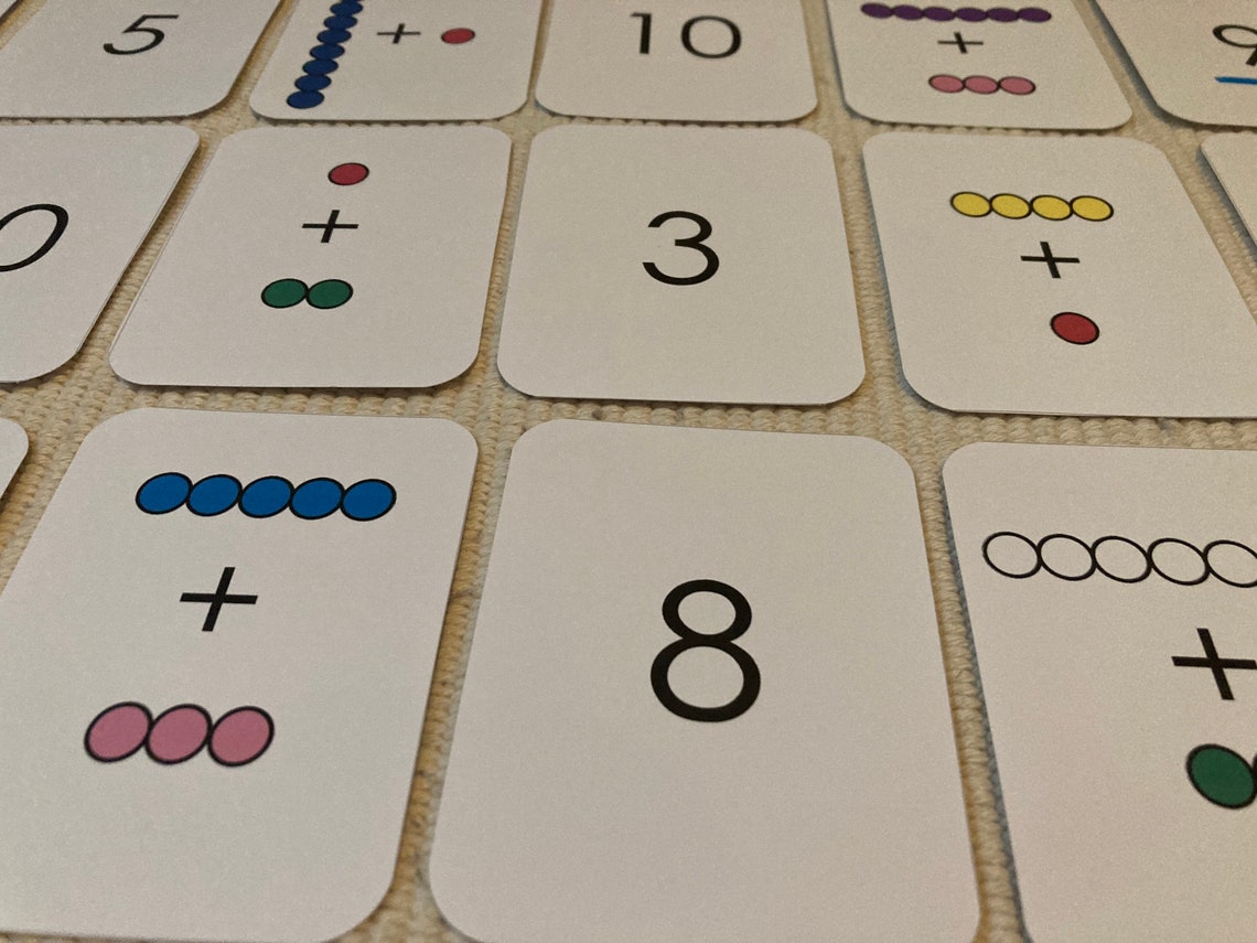 Montessori Addition Go Fish Addition Games Preschool Activity Adding to ...