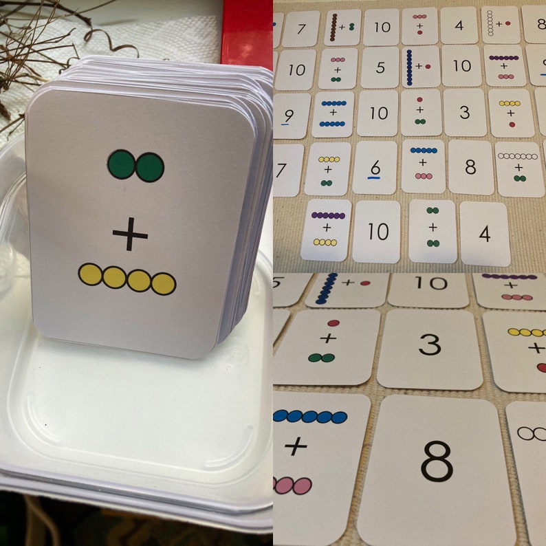 Montessori Addition Go Fish Addition Games Preschool Activity Adding to ...